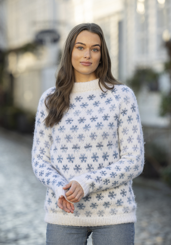 "Myring" Genser - Viking Design 2526-8 Kit - XS-XXL - Viking Alpaca Bris & bris multi, fra ...